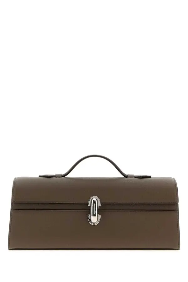 Savette Slim Symmetry Leather Handbag, 27 Cm Width X 13 Cm Height X 7 Cm Depth With 3 Cm Handle