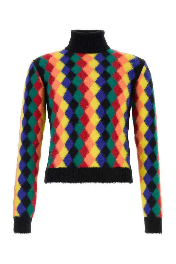 Loewe Patterned Nylon Knit Sweater For