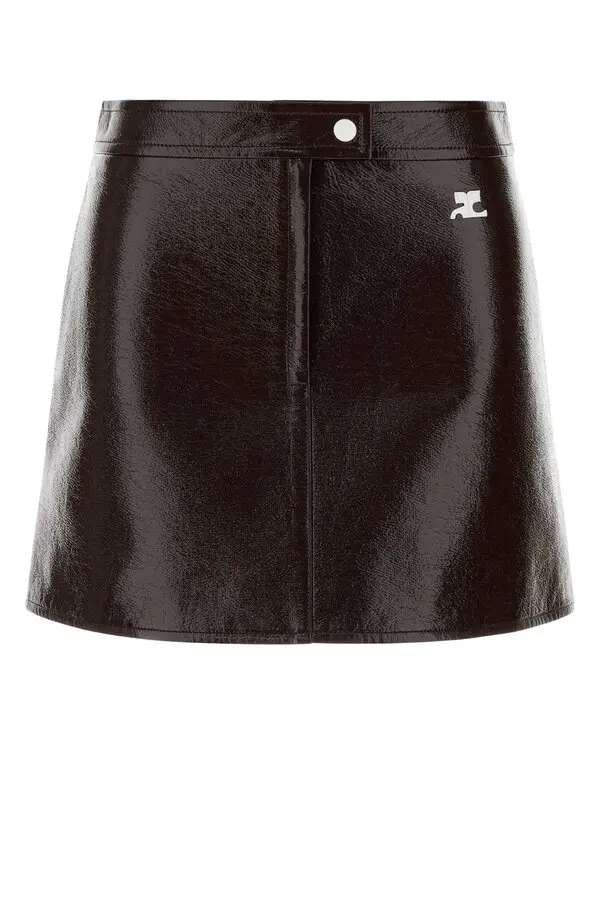 COURREGES High-shine Vinyl Mini Skirt
