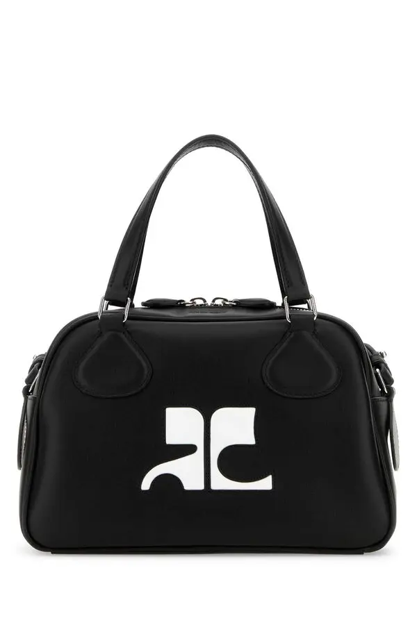 COURREGES Reedition Leather Handbag With Silver-tone Hardware