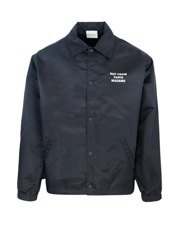 Drole De Monsieur Contemporary Nylon Overcoat - Black