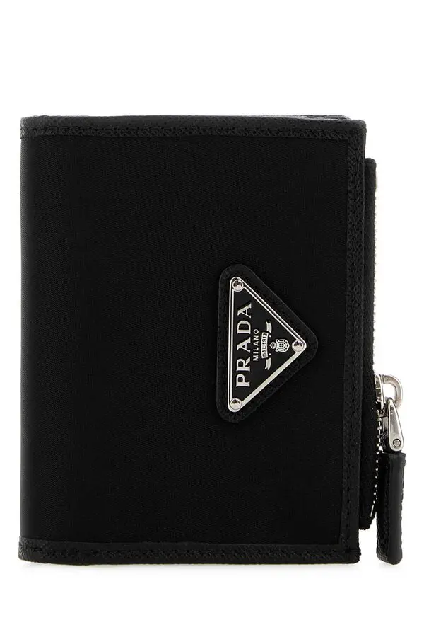 Prada Mini Canvas Wallet - Black