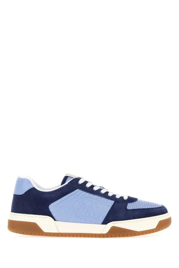 Valentino Garavani Leather And Suede Lace-up Sneakers