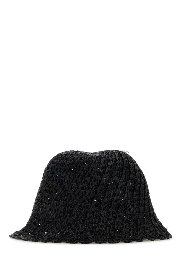 Helen Kaminski Raffia Rio Bucket Hat - Black