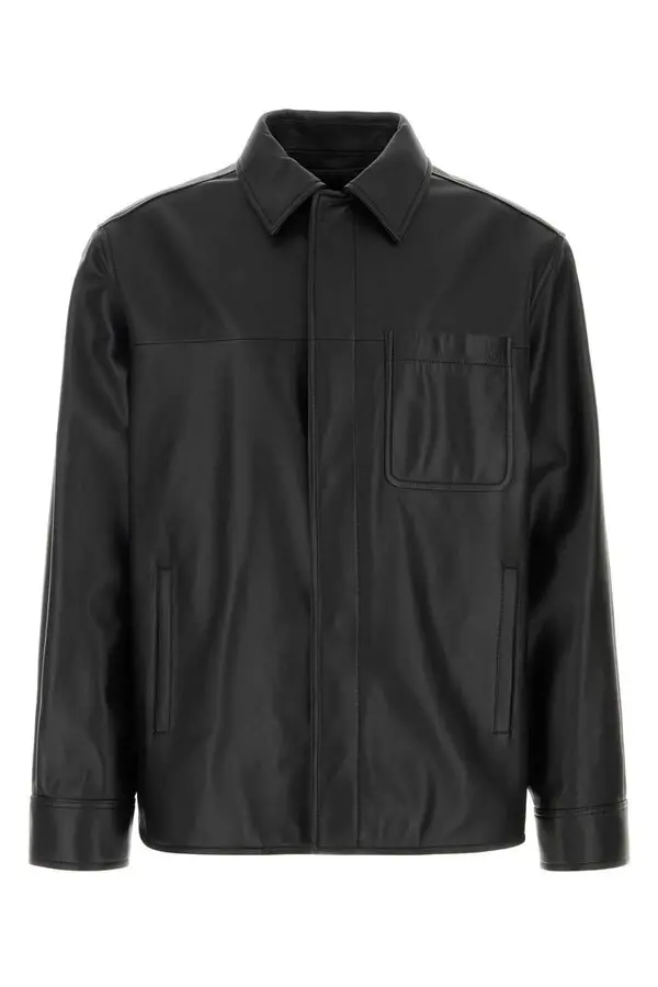 Loewe Lamb Leather Shirt - Black