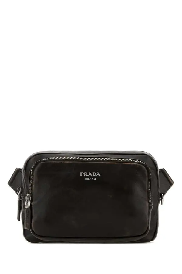 Prada Nappa Leather Crossbody Handbag, 25 X 20 X 9 Cm