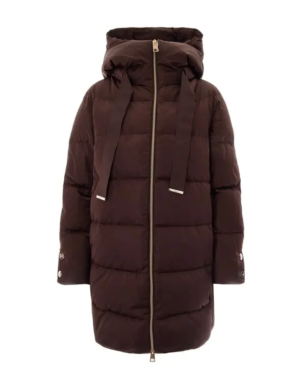 Herno Long Hooded Puffer Coat - Fondente