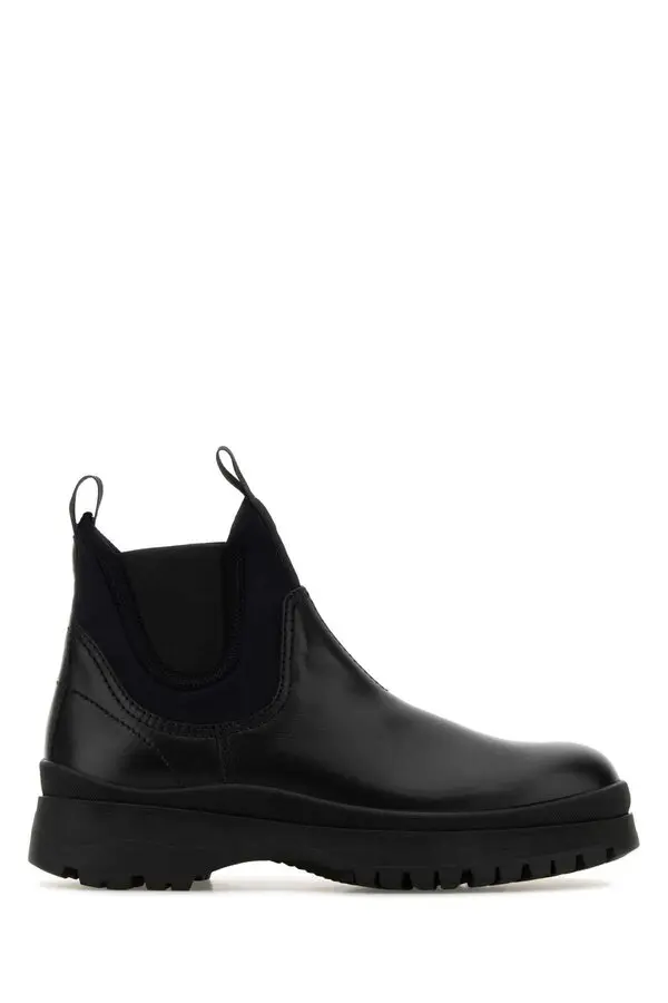 Prada Leather Chelsea Boots