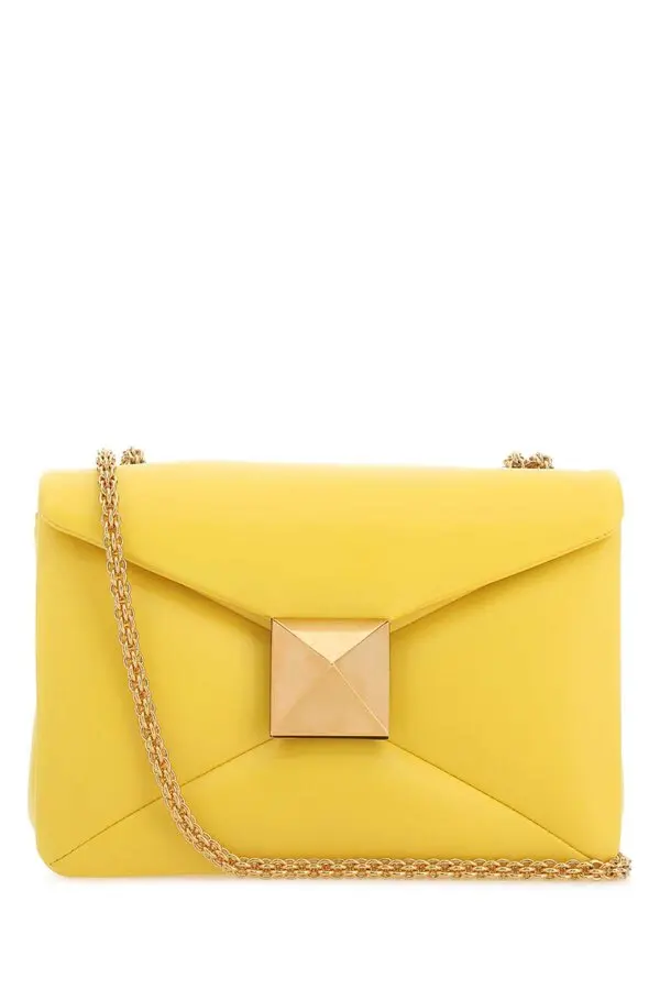 Valentino Garavani One Stud Nappa Leather Shoulder Handbag, 19 Cm X 14 Cm X 11 Cm