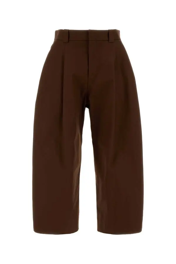 Balenciaga Chocolate Cotton Wide-leg Pants
