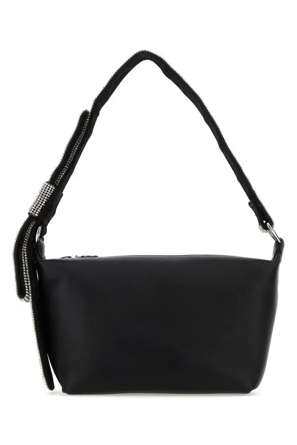Kara Nappa Leather Shoulder Handbag With Silver Hardware, 18.5cm X 15cm X 12cm