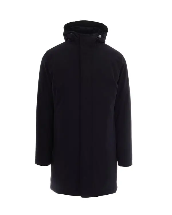 Herno Hooded Long Coat - Blu Chiaro