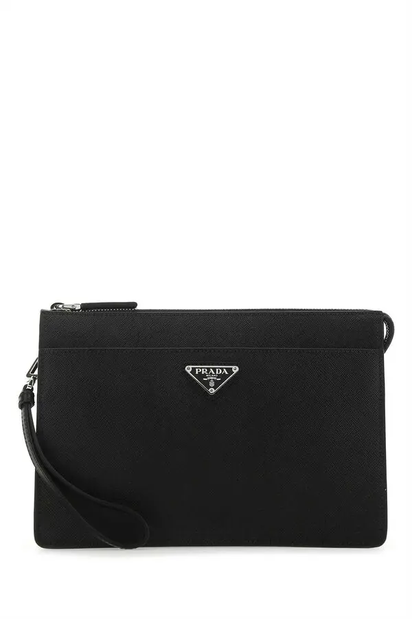 Prada Mini Leather Clutch Bag 25cm X 17cm X 5cm