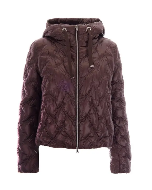 Herno Quilted Hooded Zip-up Puffer Jacket - Fondente