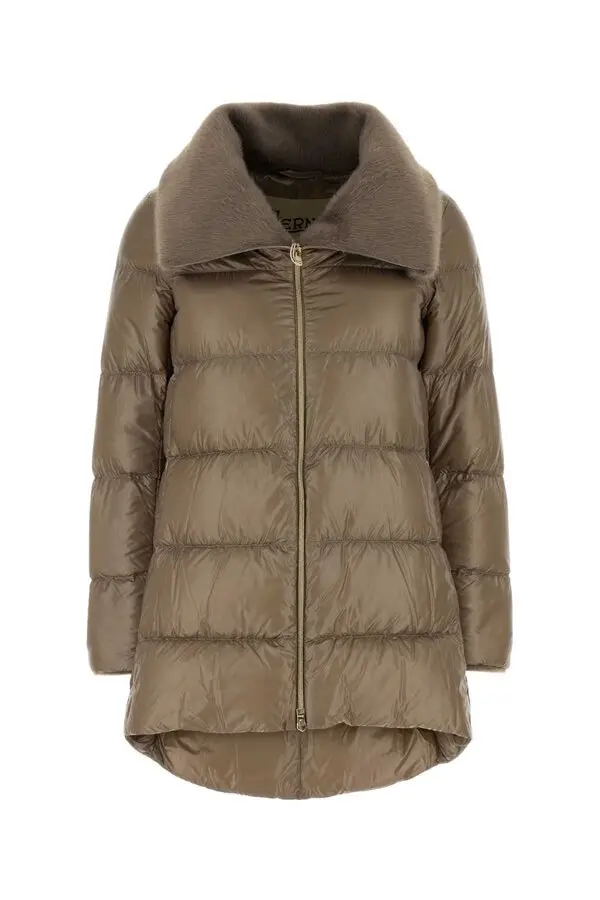 Herno Quilted Down Jacket With Shawl Collar