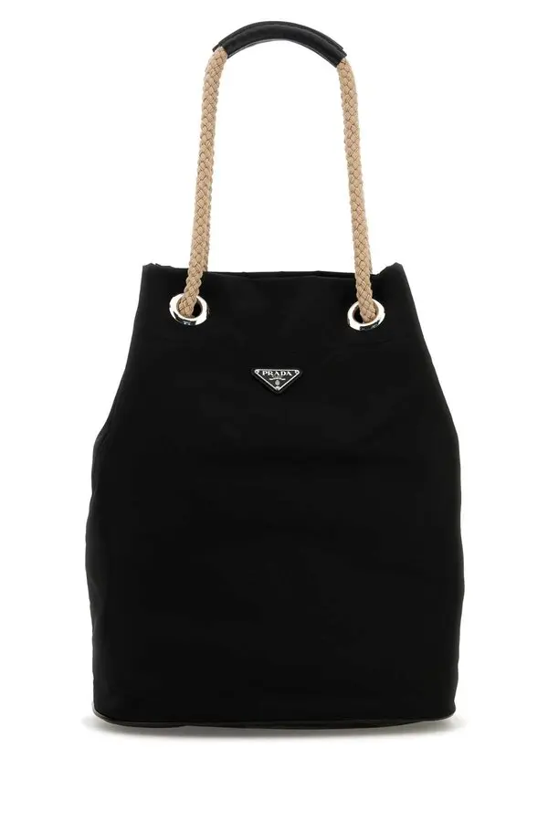 Prada Re-nylon Shopping Handbag 40cm X 45cm X 12cm With 22cm Handle - Black