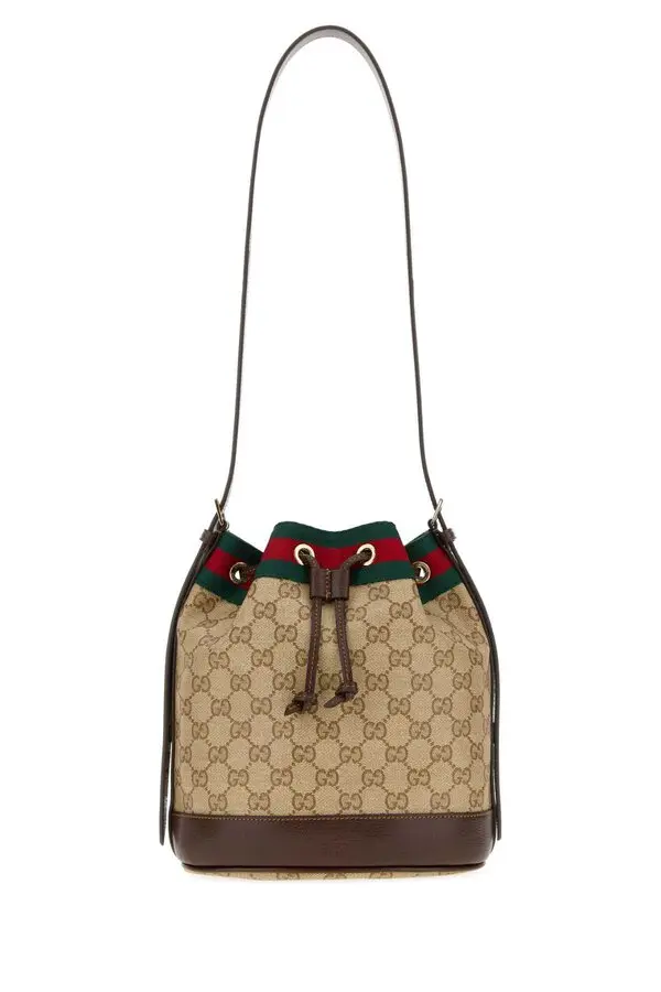 Gucci Gg Canvas Venice Bucket Handbag, 20.5 Cm - Printed