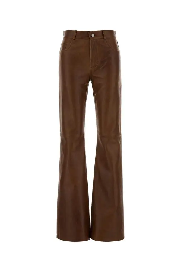 HAIKURE Lamb Leather Flare Pants