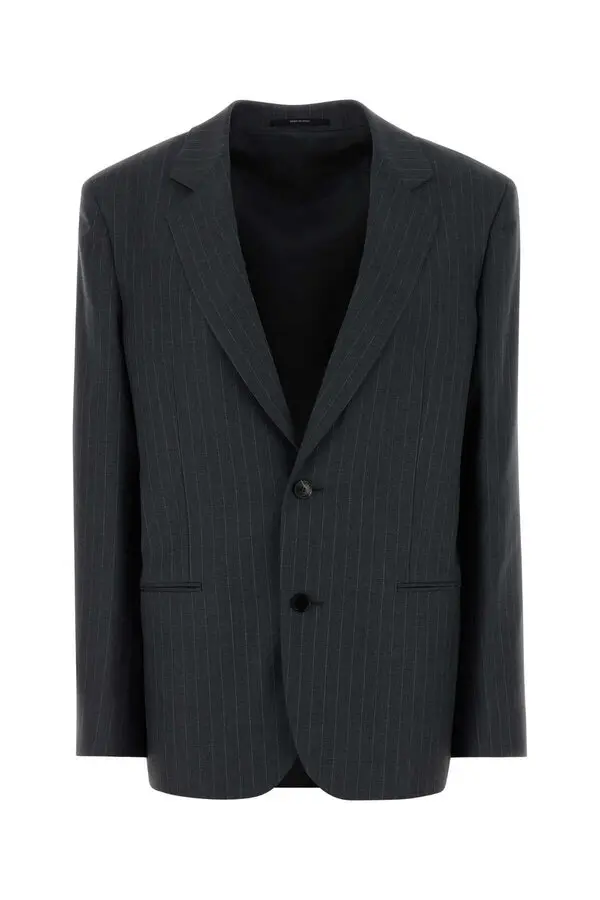 Gucci Embroidered Wool Blazer With Striped Design