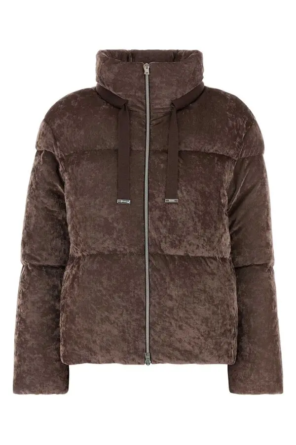 Herno Stretch Velvet Down Jacket - Purple