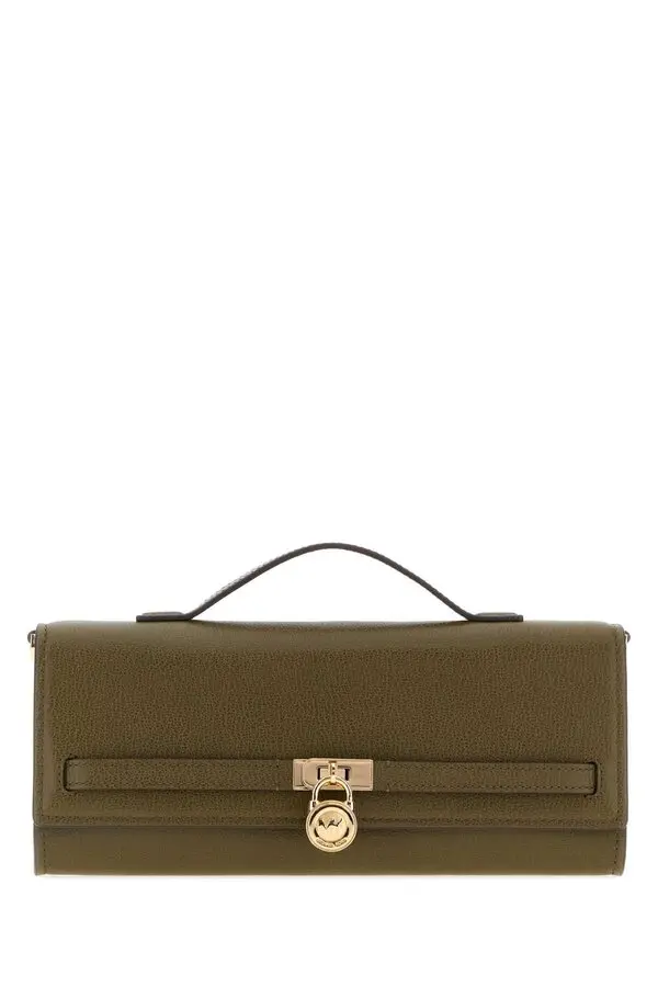 Michael Kors Medium Hamilton Moderne Leather Handbag With Top Handle & 31 Cm Shoulder Strap