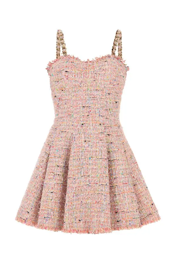 Balmain No-multicolored Tweed Mini Dress For
