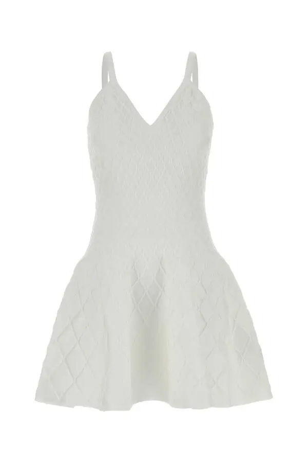 Balmain Knit Mini Dress - White