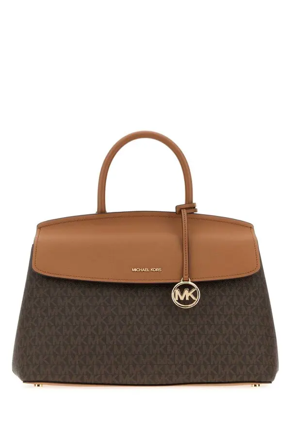 Michael Kors Canvas Hamilton Handbag With Gold-tone Hardware