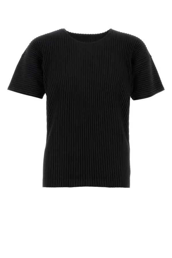 Issey Miyake Pleated Polyester T-shirt For