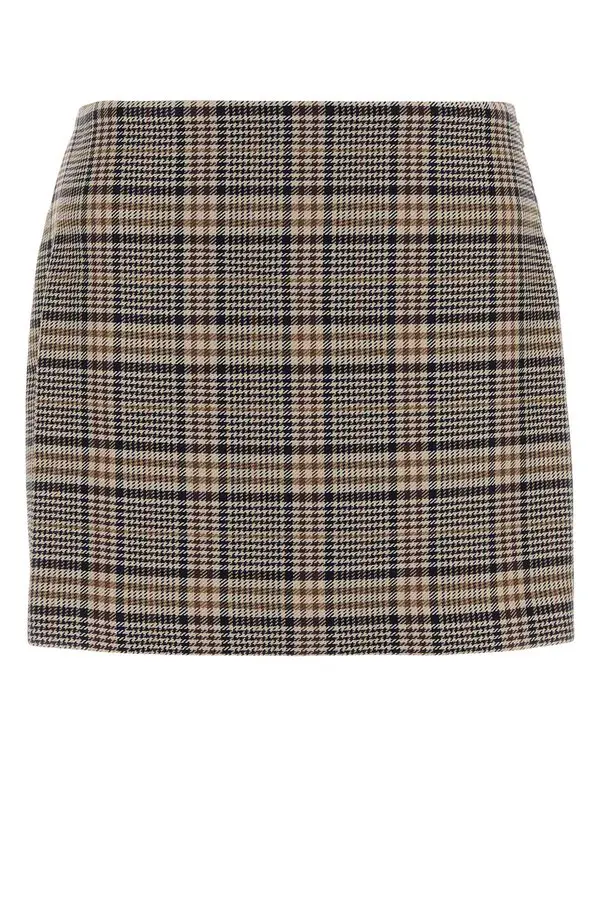 ANINE BING Embroidered Viscose Blend Mini Skirt