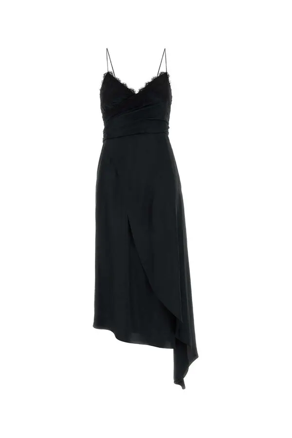 Moschino Satin Mini Dress - Black