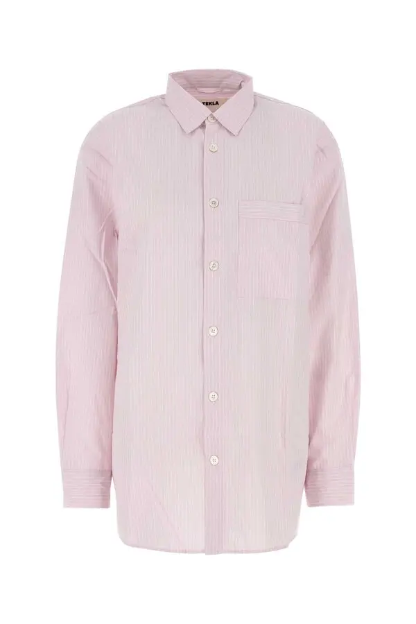 TEKLA Embroidered Poplin Oversized Pyjama Shirt