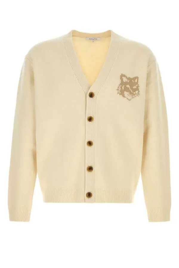 Maison Kitsuné 100% Wool Cardigan