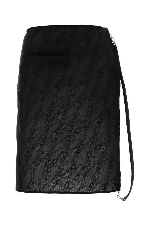 COURREGES Stretch Nylon Blend Mini Skirt