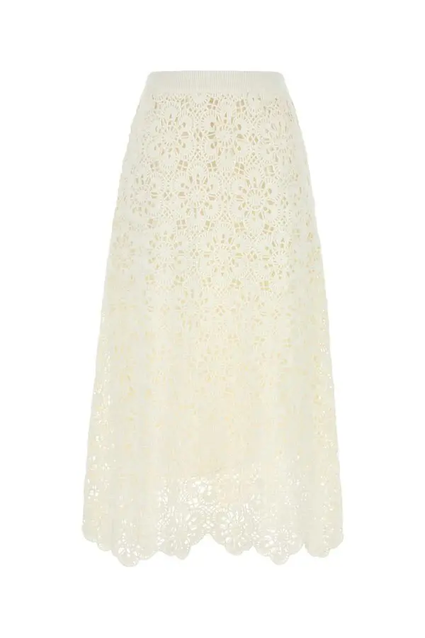 Farm Rio Textured Crochet Midi Skirt