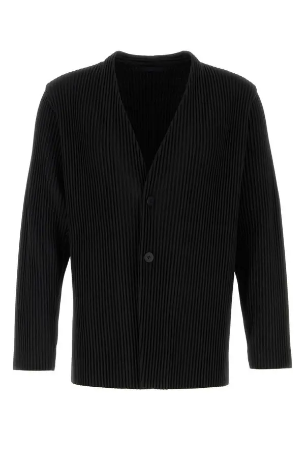 Issey Miyake Homme Plissé-style Plissé Knit Cardigan
