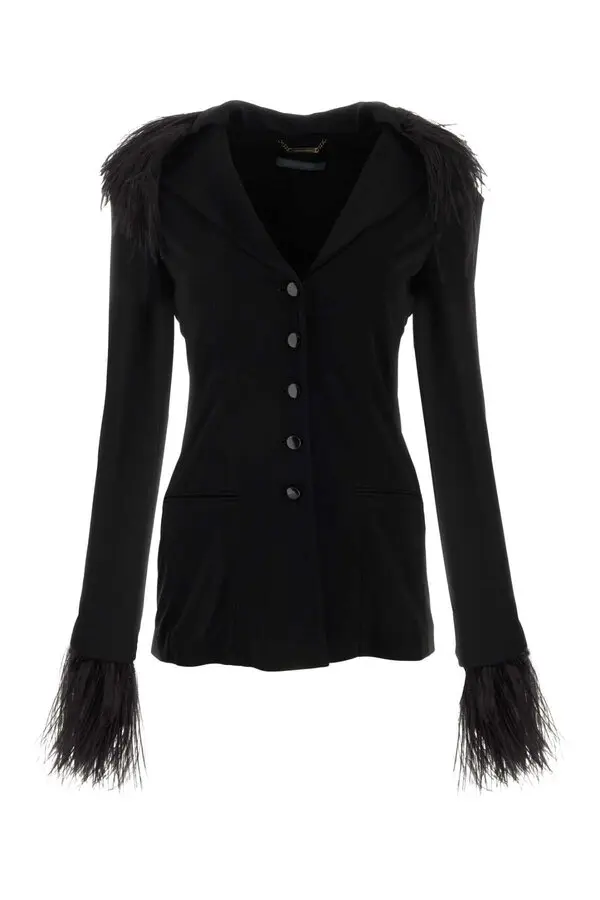 Alberta Ferretti Crepe Blazer For