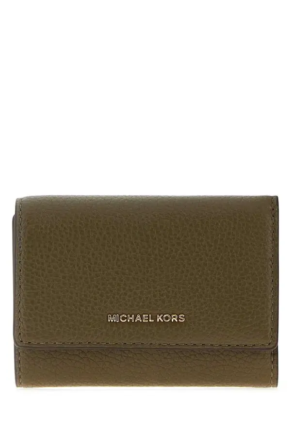 Michael Kors Bryant Leather Wallet With Golden Hardware, 12 Cm X 9 Cm X 3 Cm