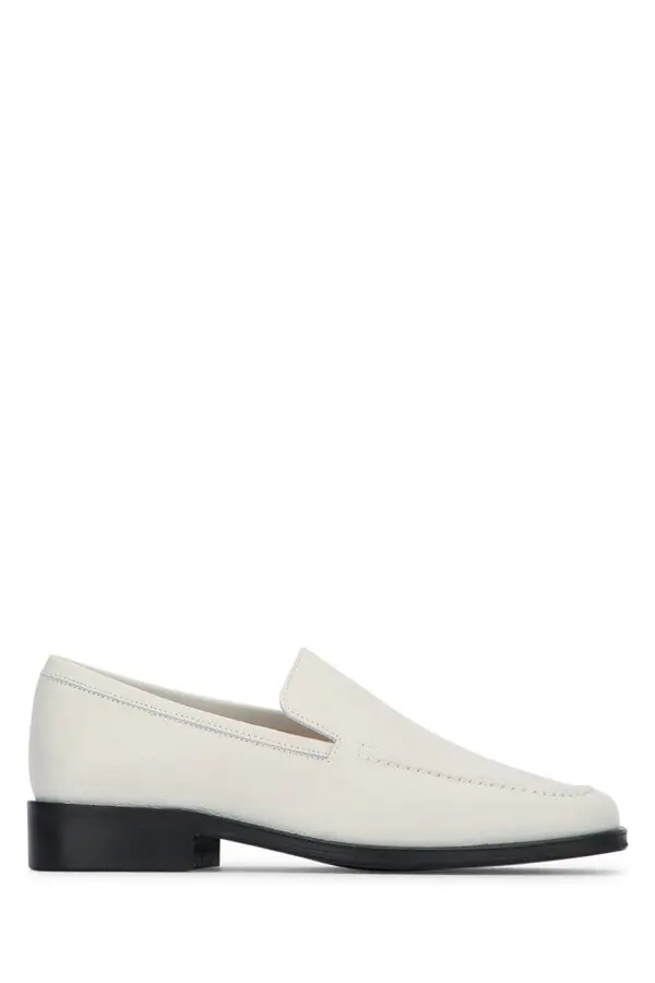 Calvin Klein Flat Loafers In Tumbled Leather