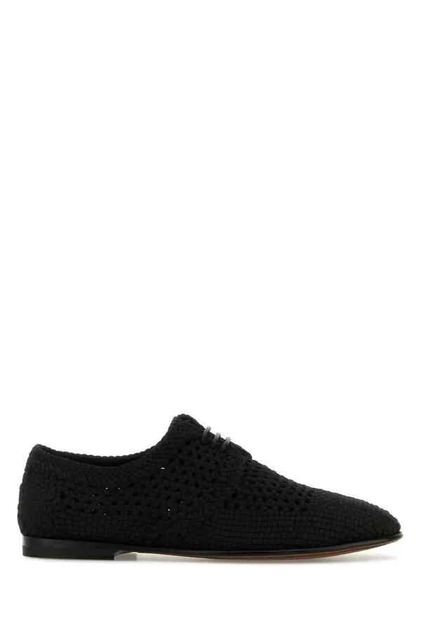 Dolce & Gabbana Crochet Lace-up Shoes - Black