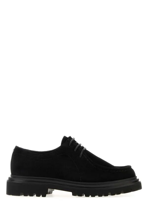 Dolce & Gabbana Suede Lace-up Shoes With Eva Sole - Black