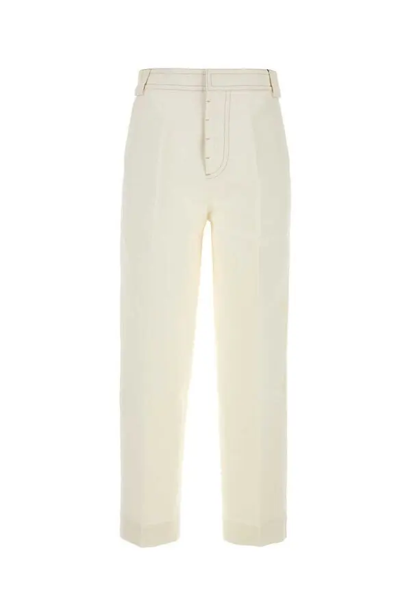 AMI Paris Relaxed Baggy Cotton Pants - White