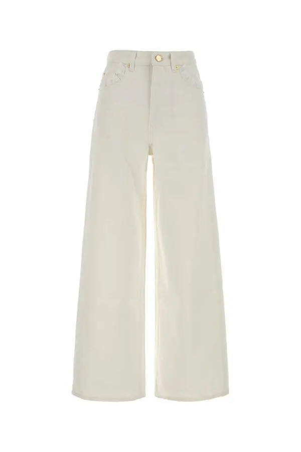 GANNI Organic Cotton Denim Jeans - White