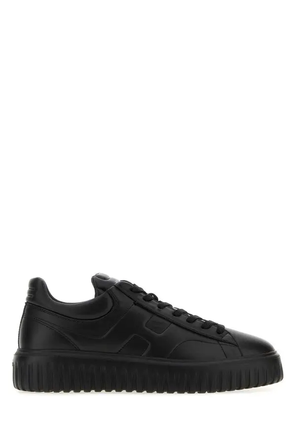 Hogan Leather H-stripes Sneaker - Black