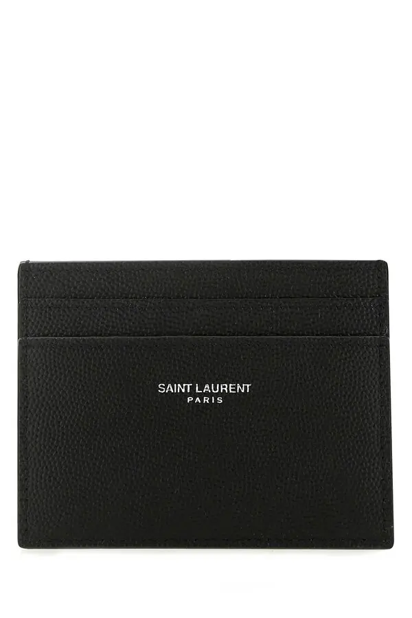 Saint Laurent Mini Calf Leather Card Holder