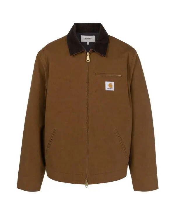 Carhartt Work In Progress Dearborn Canvas Carhartt-style Work Coat In 100% Organic Cotton - Brown