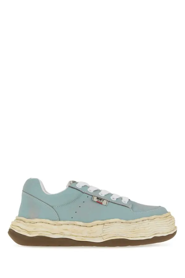 Mihara Yasuhiro Oliver Leather Lace Up Sneakers - Light Blue