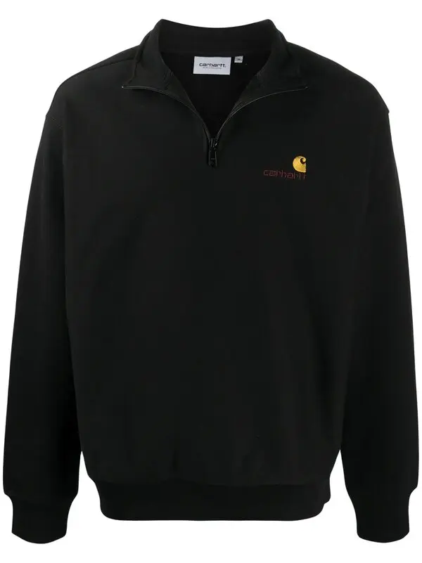 Carhartt Work In Progress Inspired Cotton-elastane Sweatshirt For - Black
