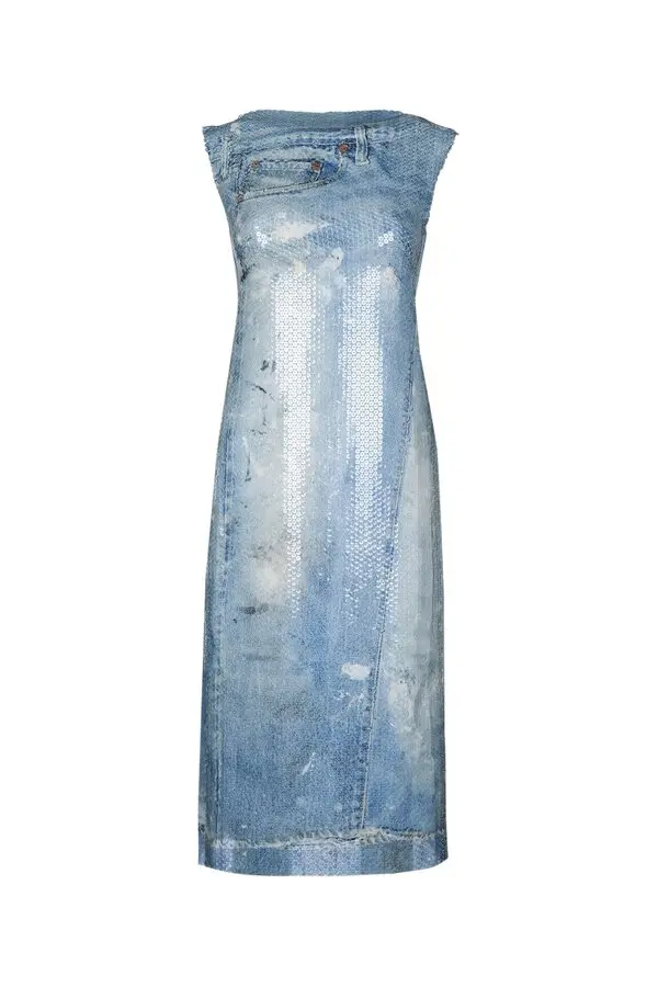 Acne Studios Satin-blend Mini Dress For - Blue