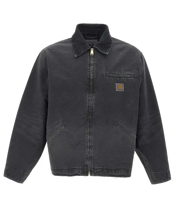 Carhartt Work In Progress Organic Cotton Canvas Zip Jacket - Black-black